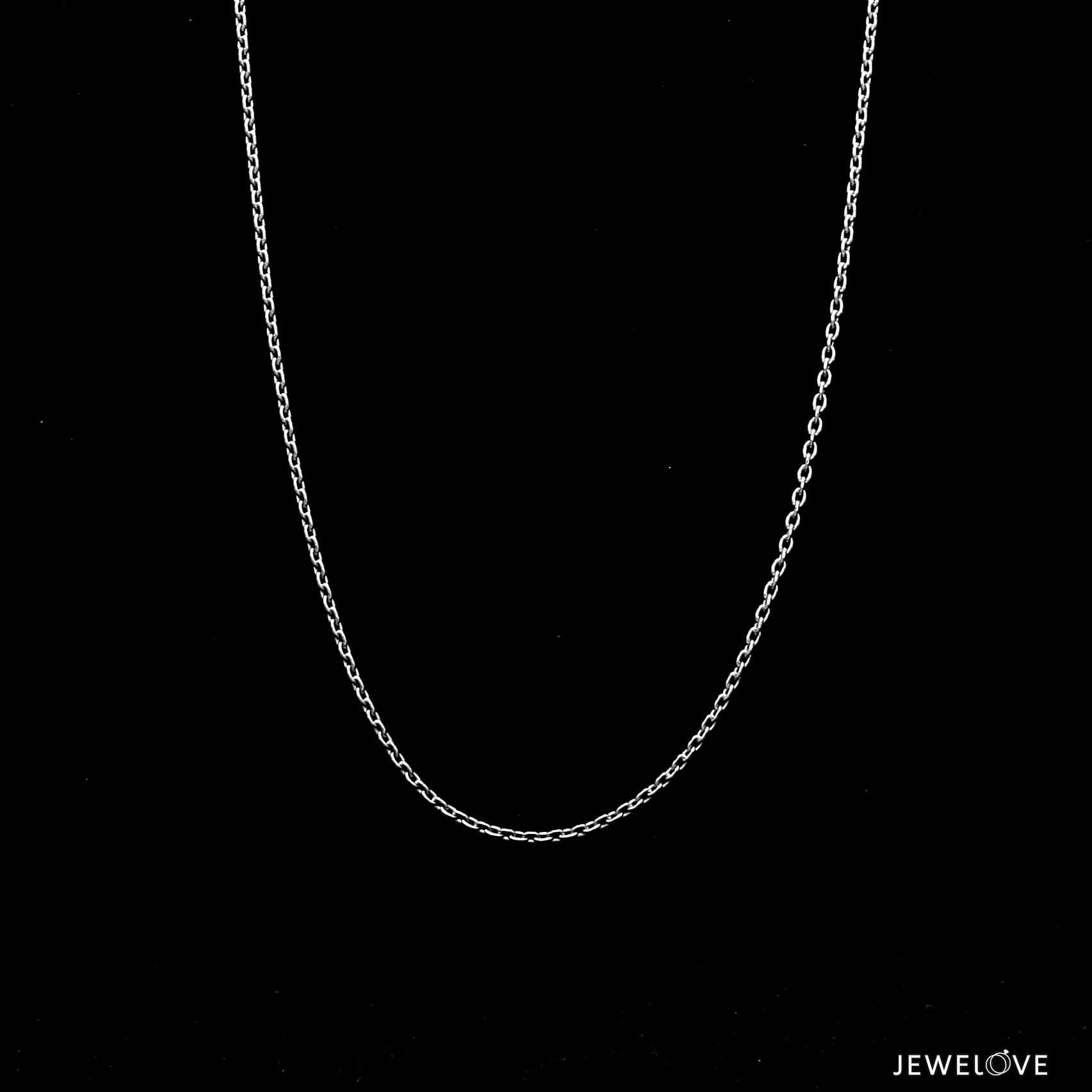 Jewelove™ Chains 18 inches 1.25mm Japanese Thin Platinum Cable Chain SJ ...