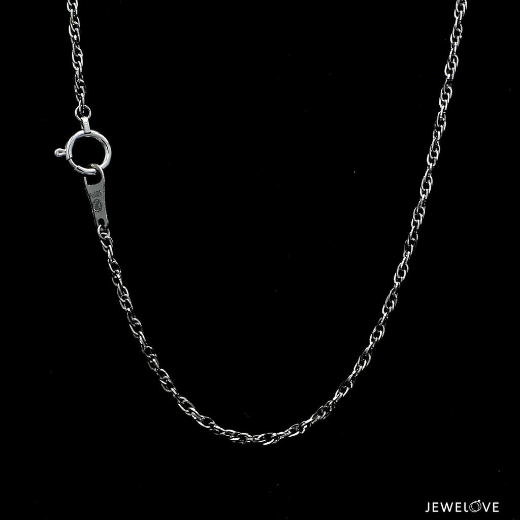 Jewelove™ Chains 1.5mm Platinum Flat Rope Japanese Chain for Women JL ...