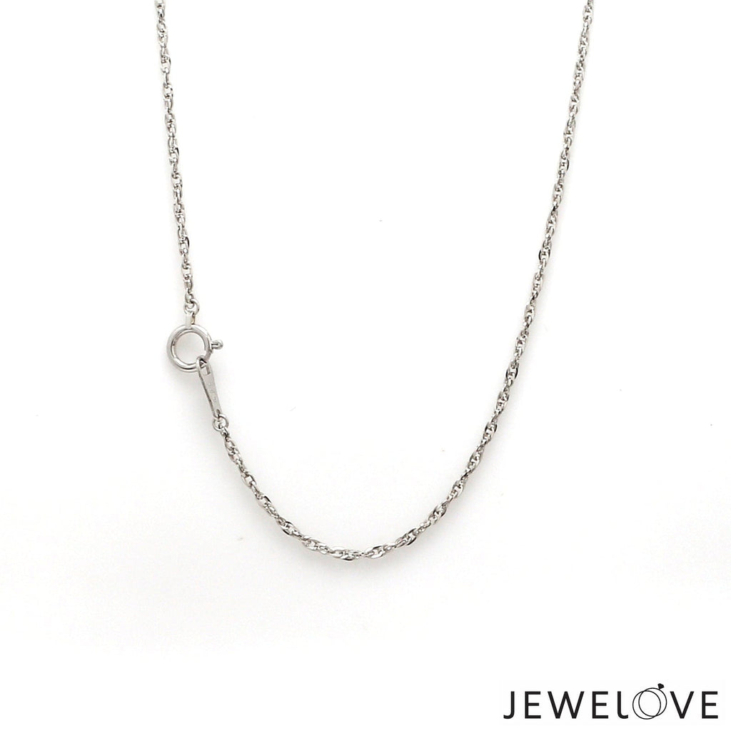 Jewelove™ Chains 1.5mm Platinum Flat Rope Japanese Chain for Women JL ...