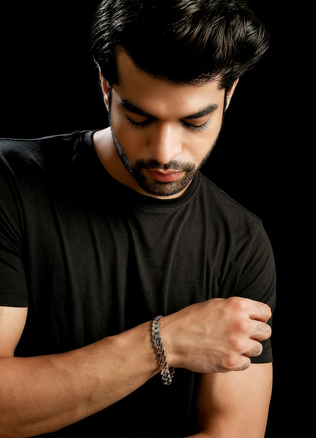 Jewelove™ Bangles & Bracelets 10.25mm Platinum Rose Gold Heavy Bracelet ...