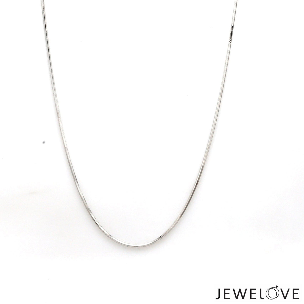 1mm Plain Japanese Platinum Square Snake Chain JL PT 747-A