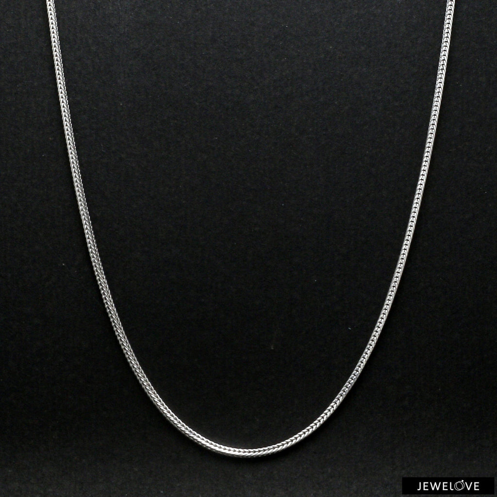 Jewelove™ Chains 2mm Japanese Platinum Chain for Men JL PT CH 1138