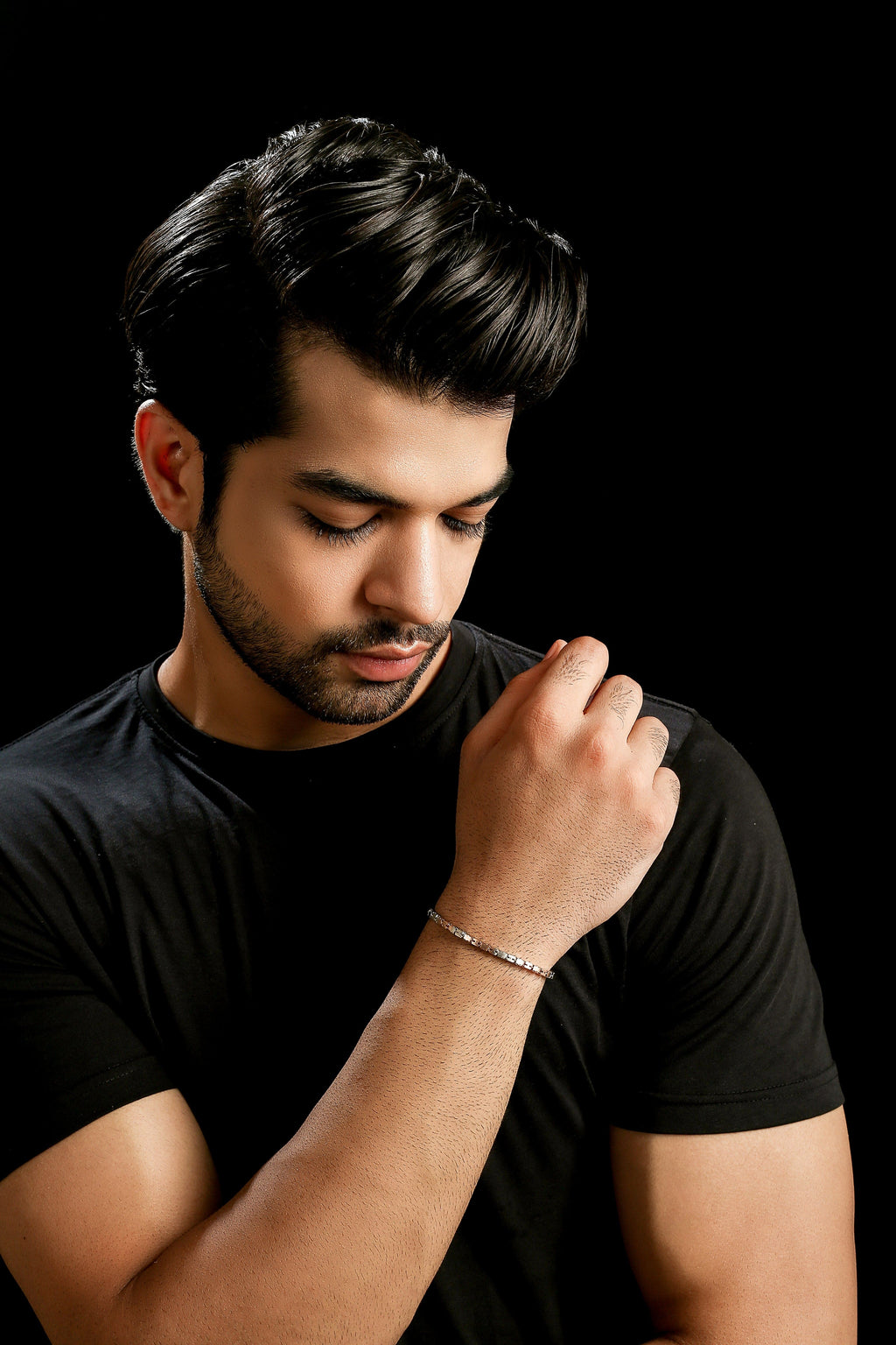 Jewelove™ Bangles & Bracelets 3.25mm Platinum Rose Gold Bracelet with ...