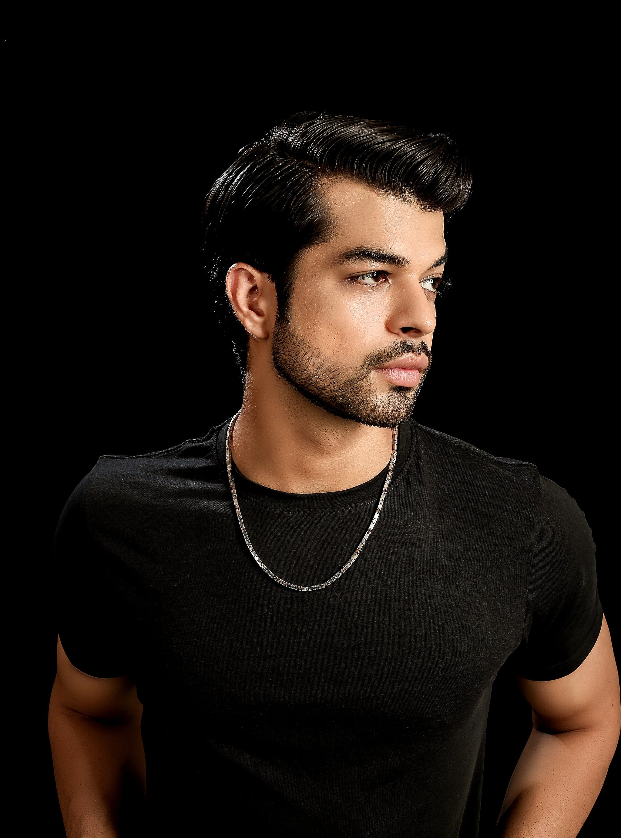 Jewelove™ Chains 3.5mm Platinum Two-Tone Chain with Matte Finish for ...