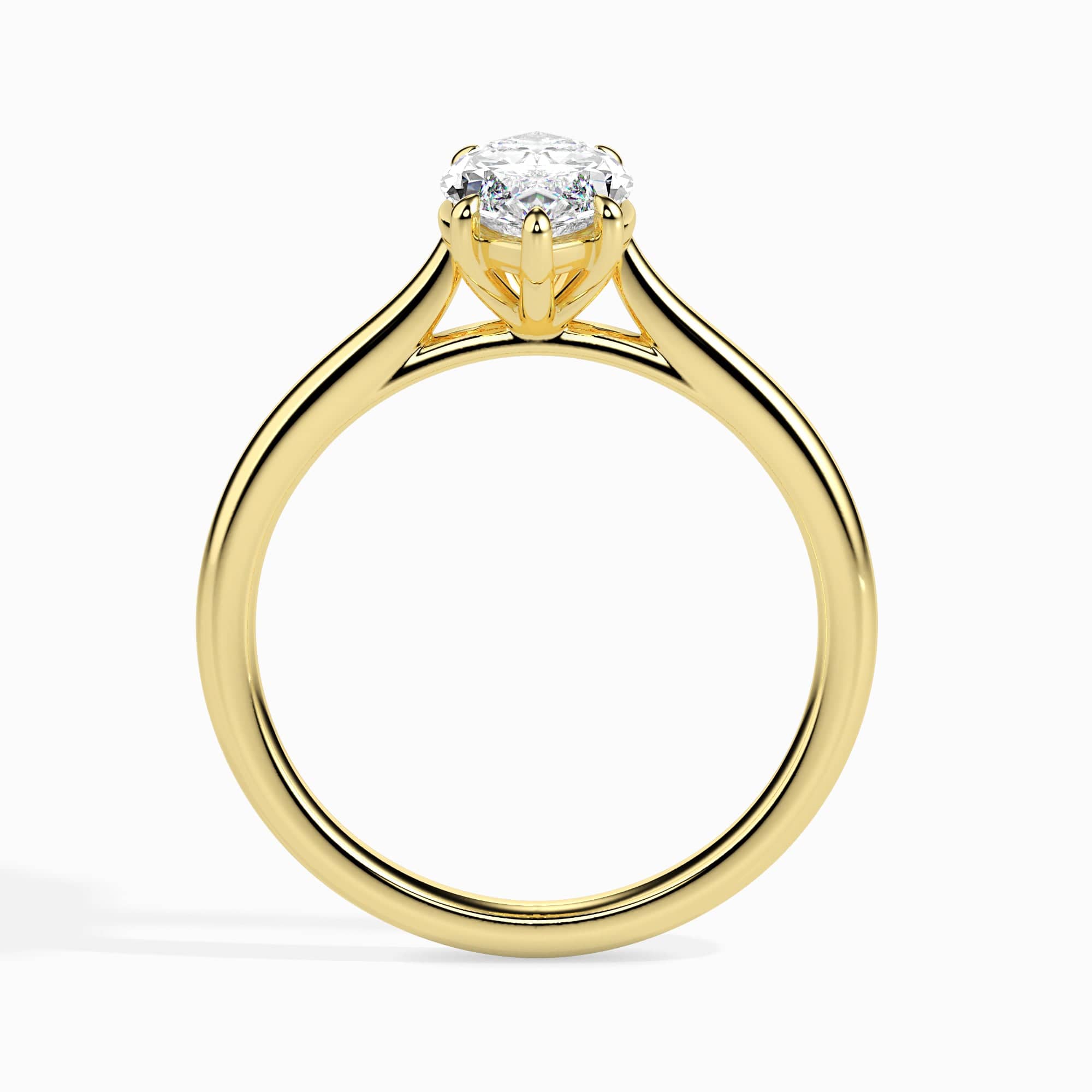 30-Pointer Marquise Cut Solitaire Diamond 18K Yellow Gold Ring JL AU 1