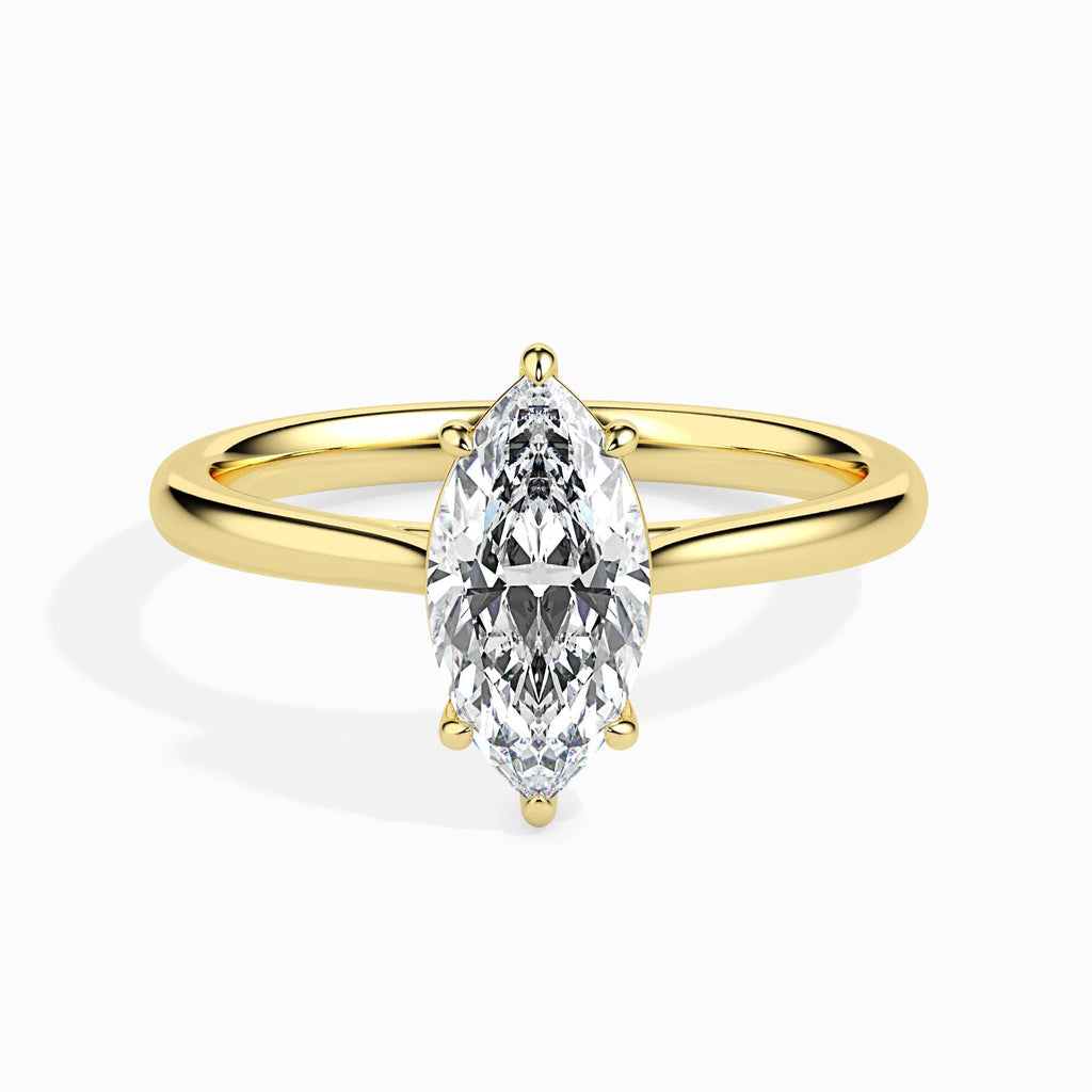 30-Pointer Marquise Cut Solitaire Diamond 18K Yellow Gold Ring JL AU 1