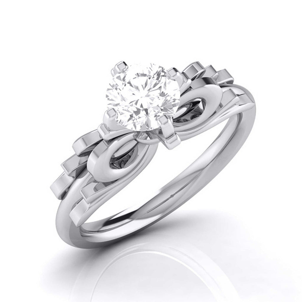 30-Pointer Solitaire Designer Bow Platinum Ring JL PT G 108 – Jewelove™