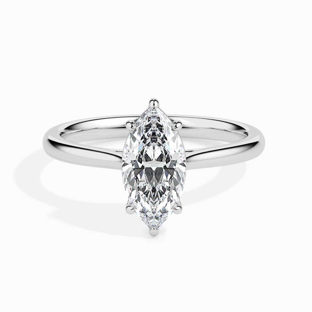 50-Pointer Marquise Cut Solitaire Diamond Platinum Ring JL PT 19009-A ...