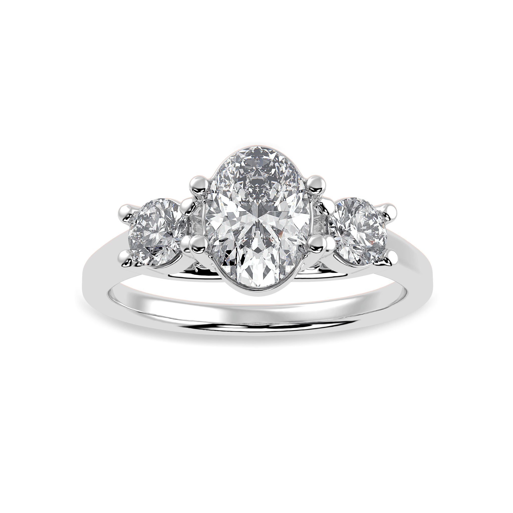 Jewelove™ Rings I VS / Women's Band only 50-Pointer Oval Cut Solitaire ...