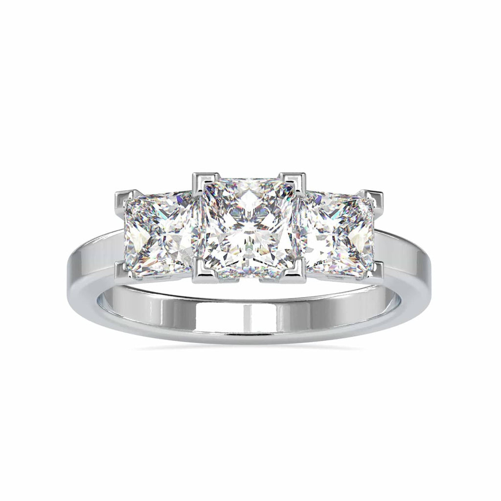 50-Pointer Princess Cut Solitaire Platinum Diamond Accent Ring JL PT 0 ...