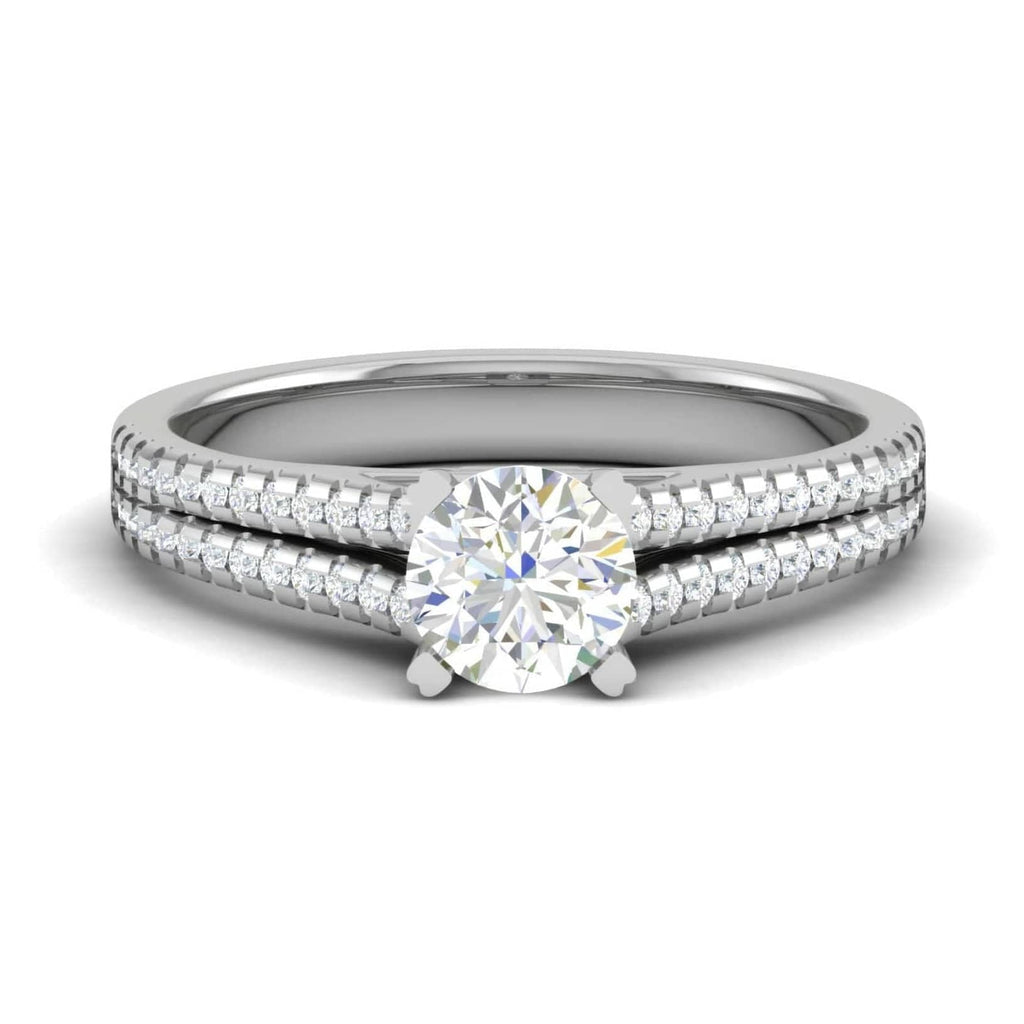 50-Pointer Solitaire Diamond Split Shank Platinum Ring JL PT RP RD 163 ...