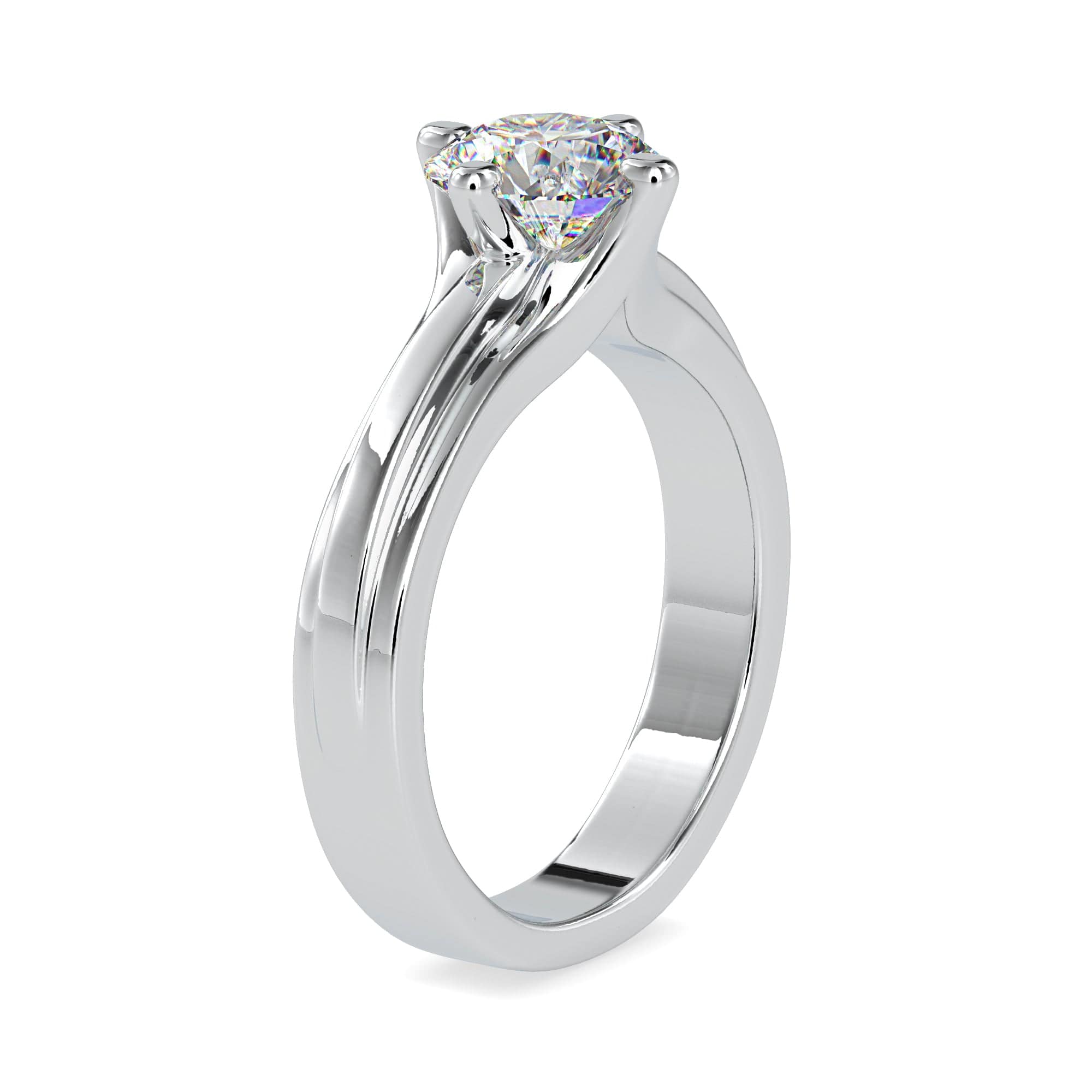 Jewelove™ Rings VS J / Women's Band only 50-Pointer Solitaire Platinum ...