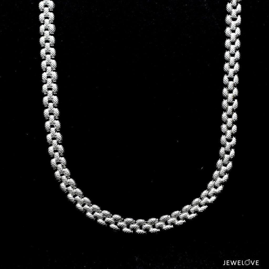 6mm Japanese Platinum Double Side Chain for Men JL PT CH 1401 – Jewelove™