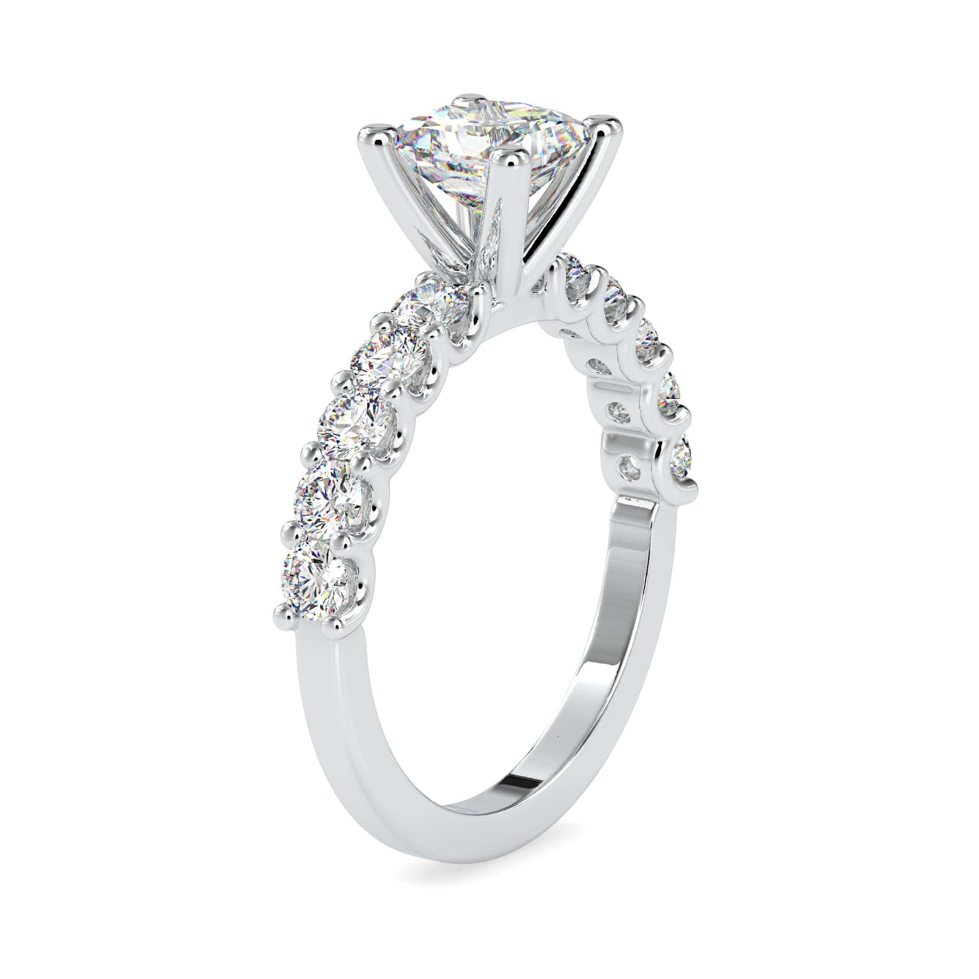 Jewelove™ Rings VS I / Women's Band only 70-Pointer Princess Cut ...