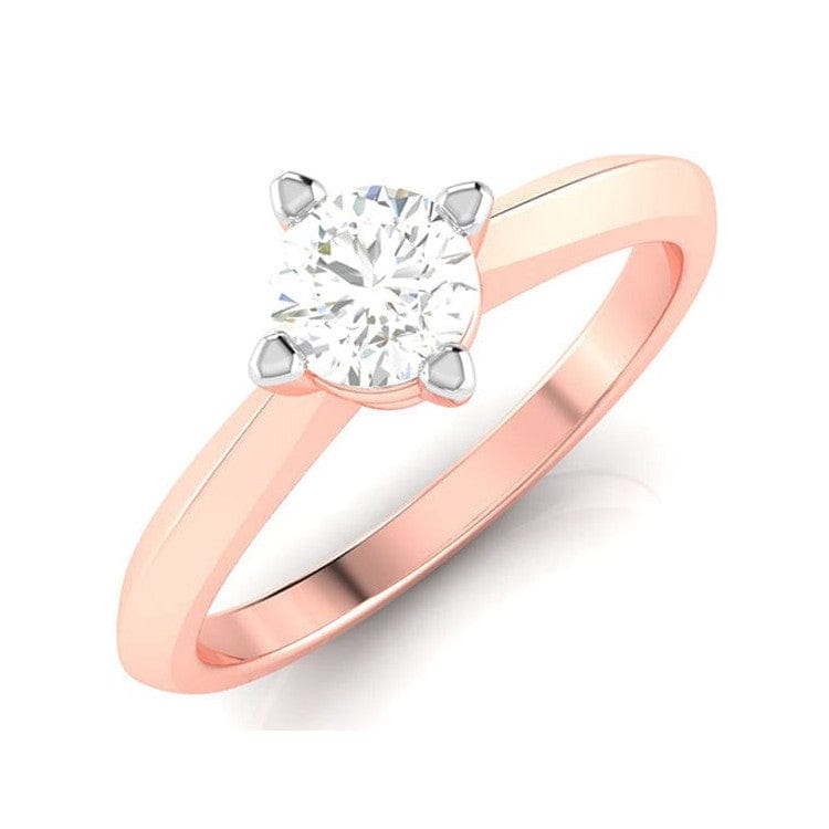 Jewelove™ Rings Women's Band only / VS J 70-Pointer Solitaire 18K Rose ...