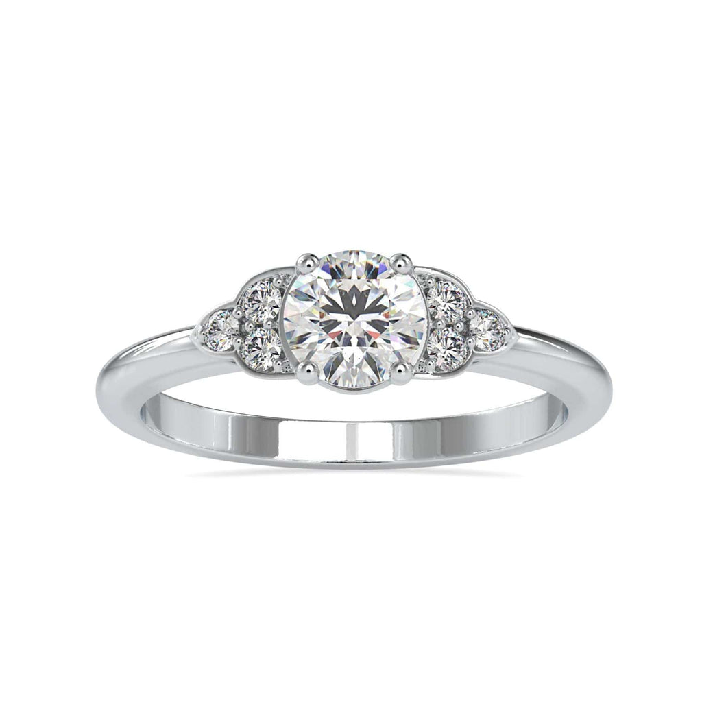 70-Pointer Solitaire Platinum Diamond Engagement Ring JL PT 0035-B ...