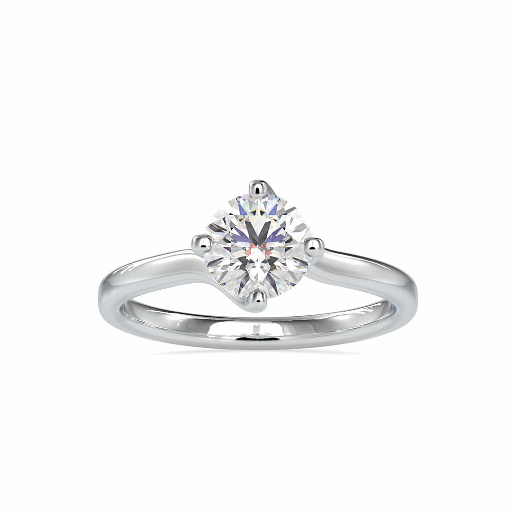 70-Pointer Solitaire Platinum Engagement Ring JL PT 0053-B