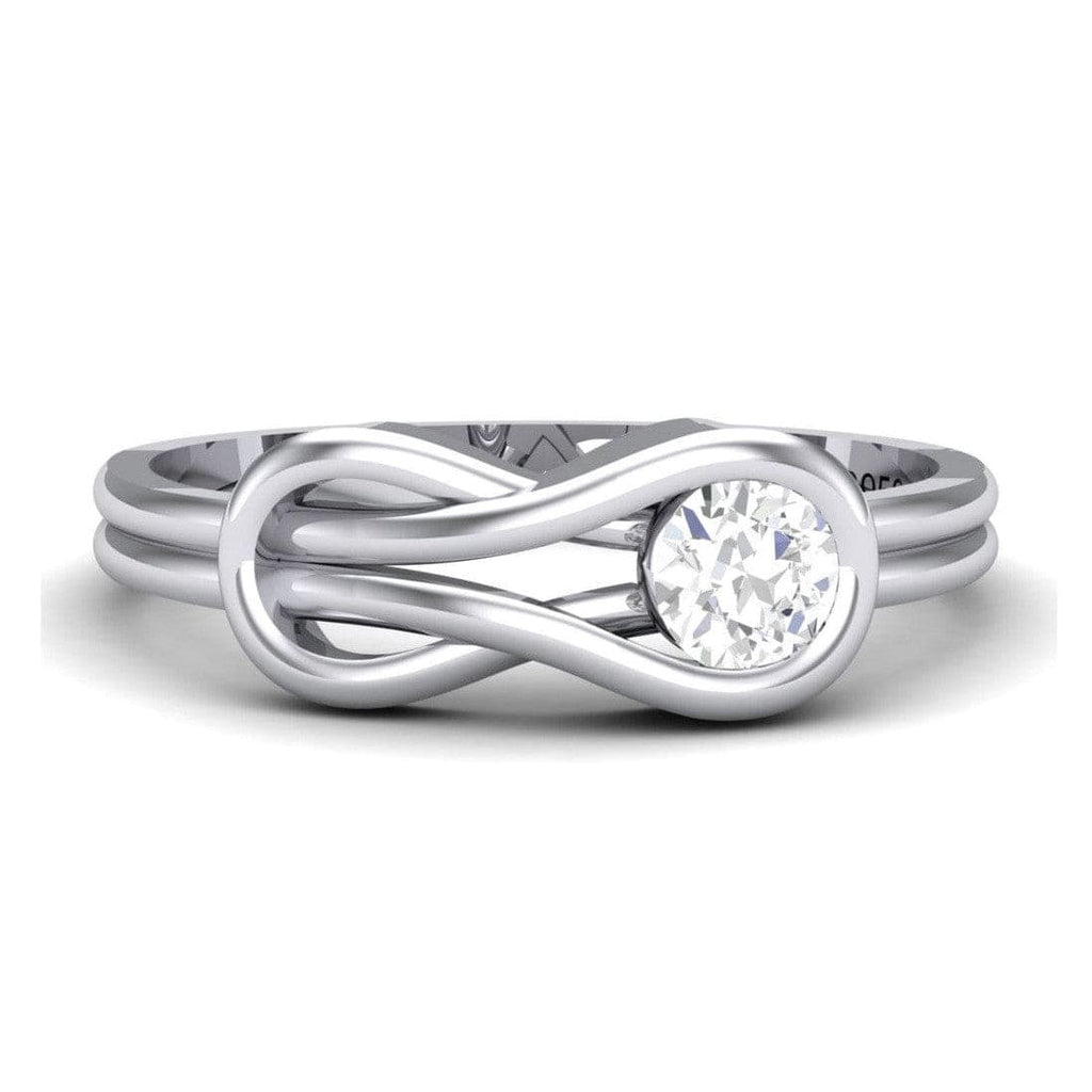 Customised Plain Platinum Infinity Ring for Women JL PT 1168 – Jewelove™