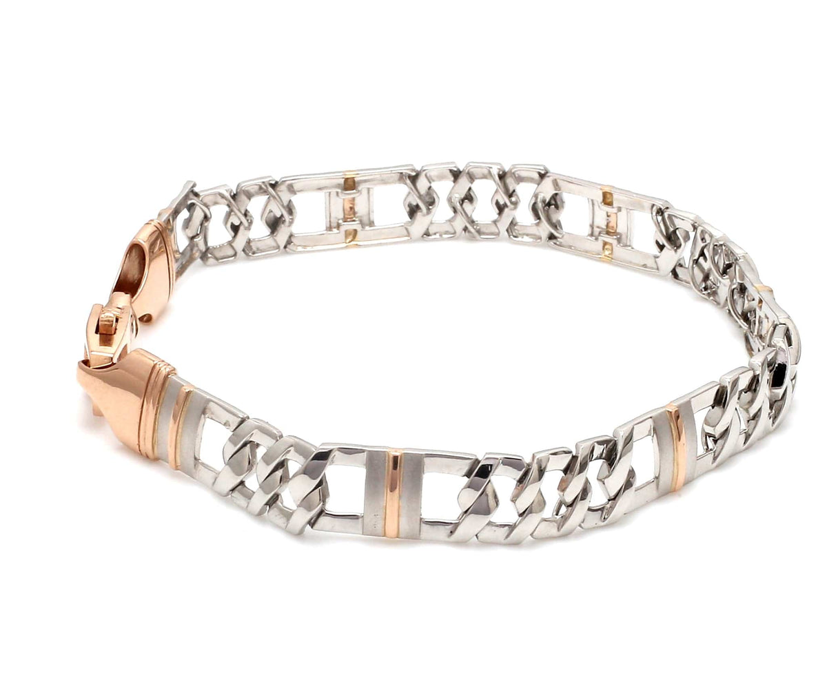 Jewelove™ Bangles & Bracelets Designer Platinum & Rose Gold Bracelet ...