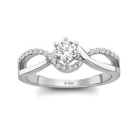 Designer Platinum Solitaire Setting for Engagement Ring for Women SJ P ...