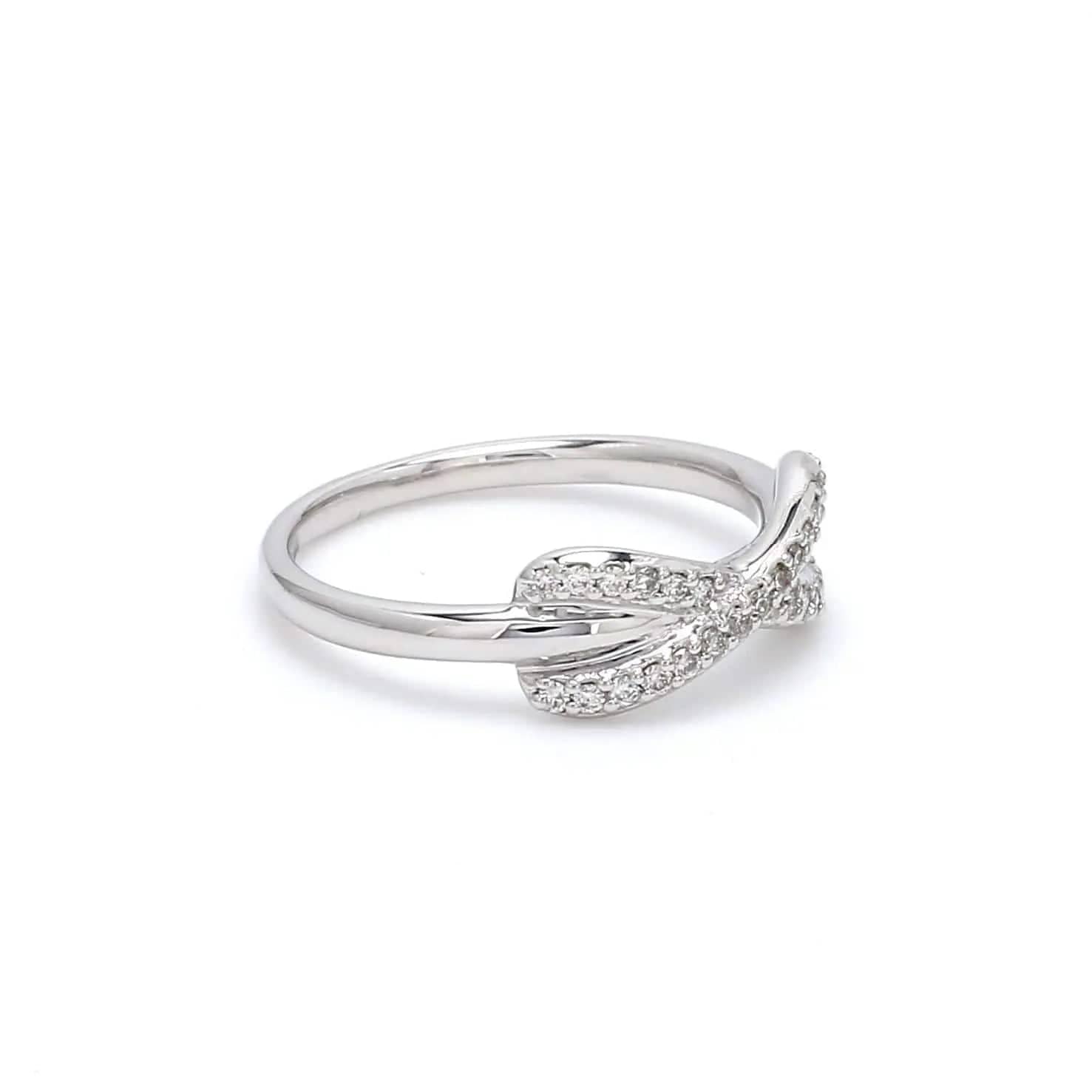 Infinity Platinum Ring with Diamonds for Women JL PT 460