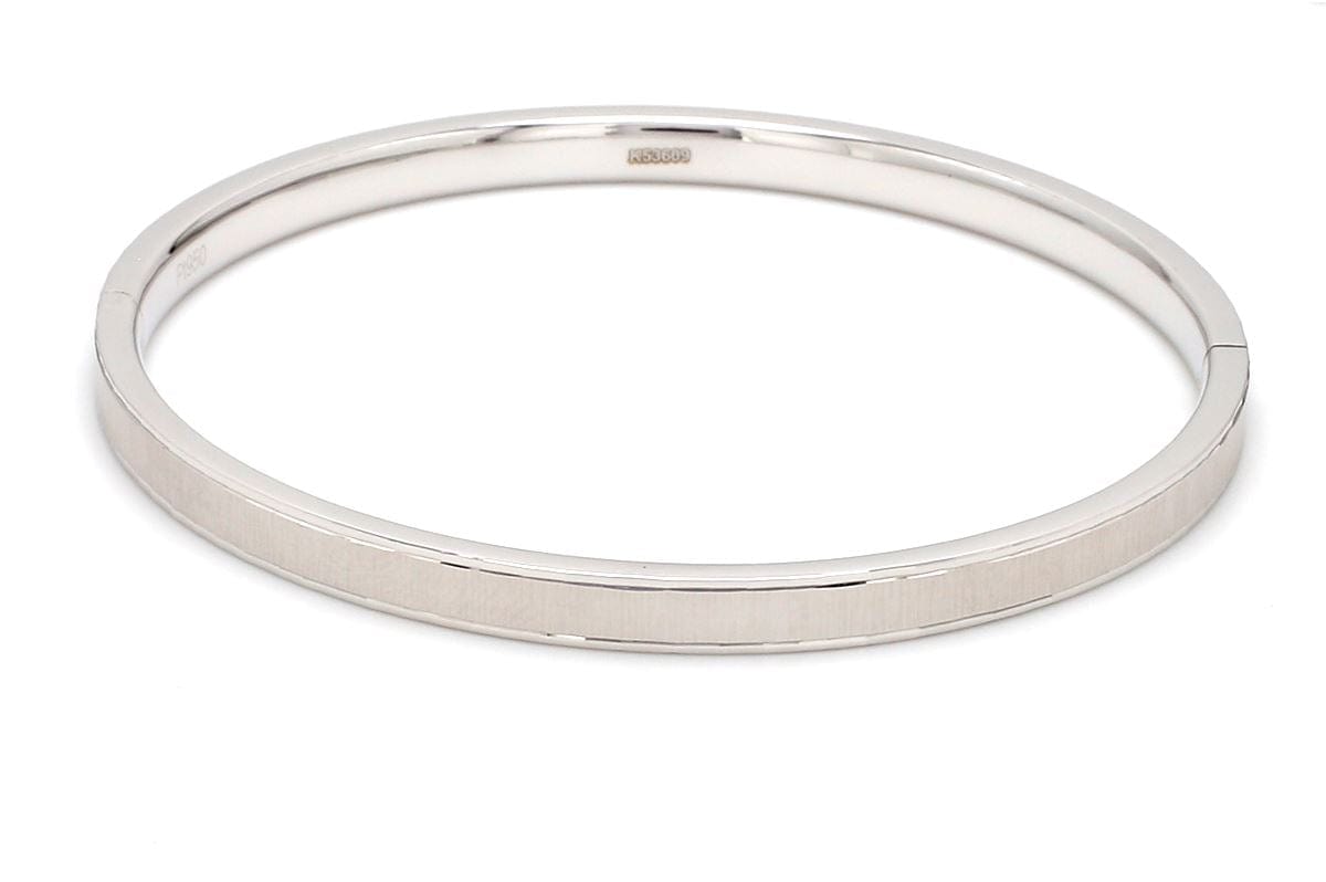 Japanese Openable Platinum Bangle with Centre Matte Finish JL PTB 636