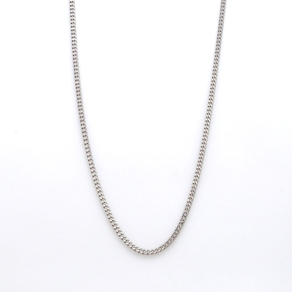 Jewelove™ Chains Japanese Simple Thin Platinum Curb Chain 1mm SJ PTO ...