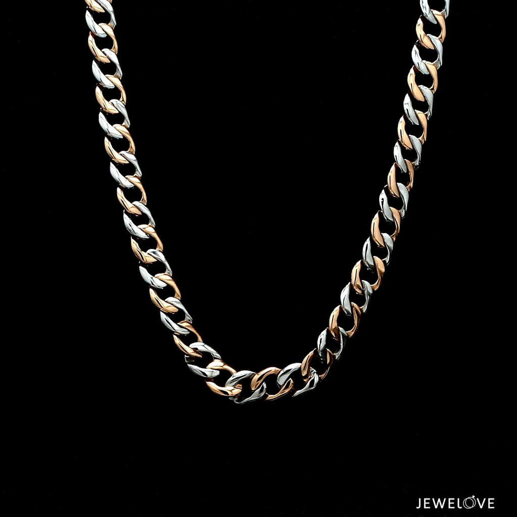 Jewelove™ Chains Men of Platinum | 6mm Platinum Rose Gold Heavy Chain ...