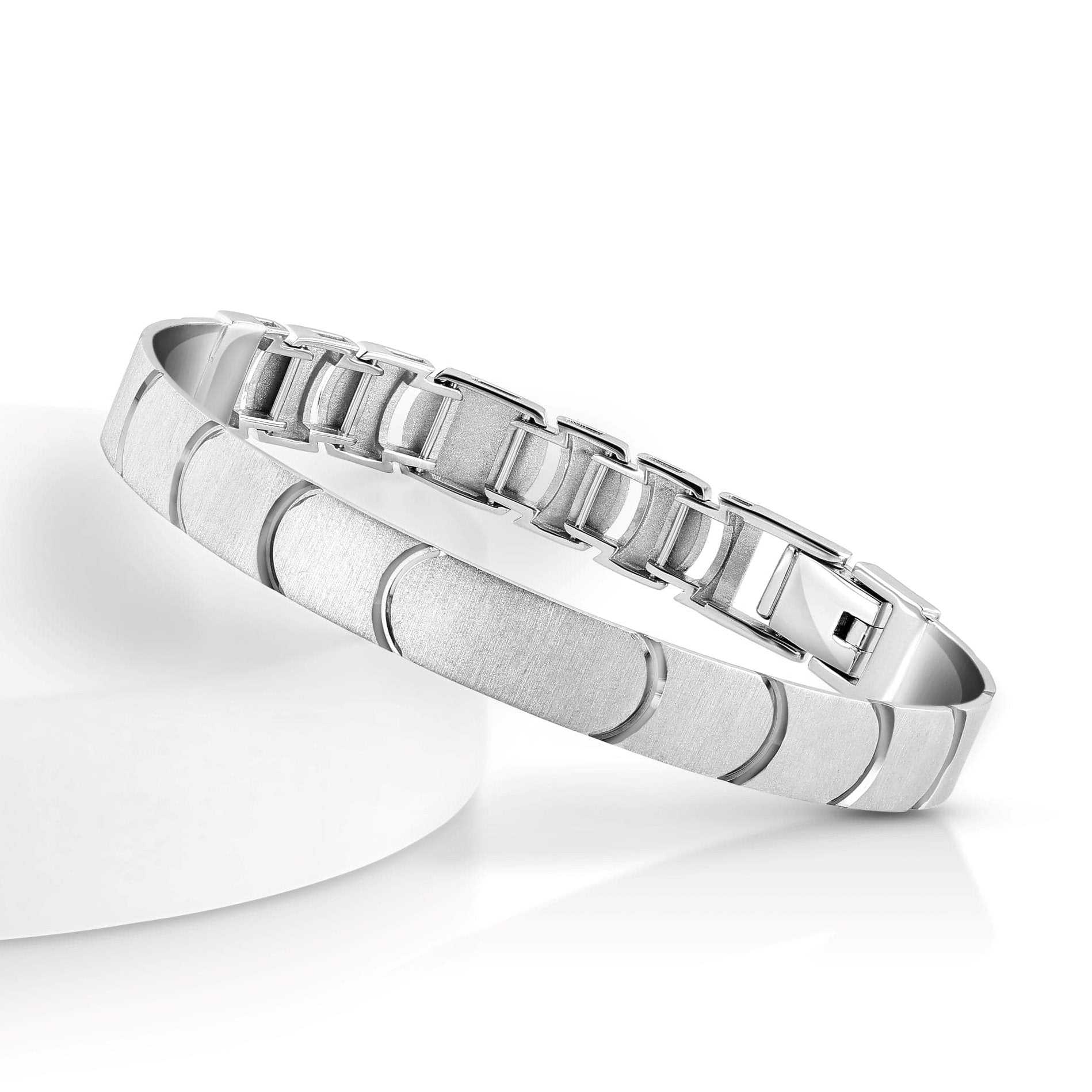 Men of Platinum | Platinum Bracelet with Matte Finish for Men JL PTB 2
