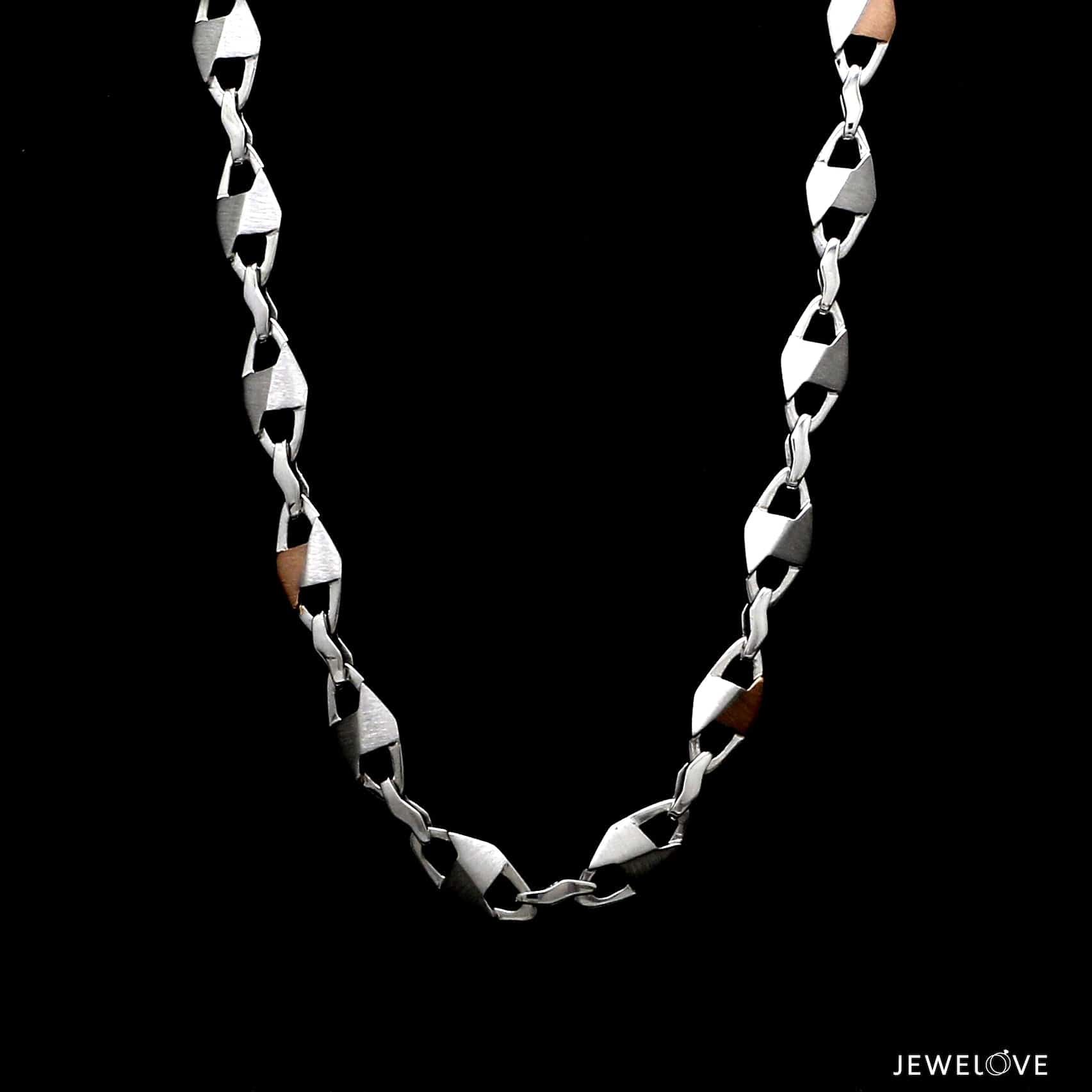 Jewelove™ Chains Men of Platinum | Rose Gold Fusion Chain for Men JL PT ...