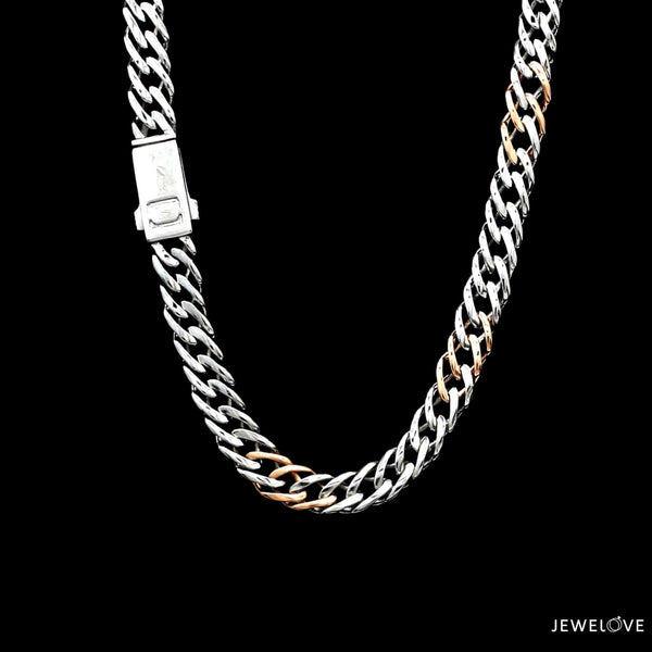 Jewelove™ Chains Men of Platinum | Rose Gold Fusion Chain for Men JL PT ...
