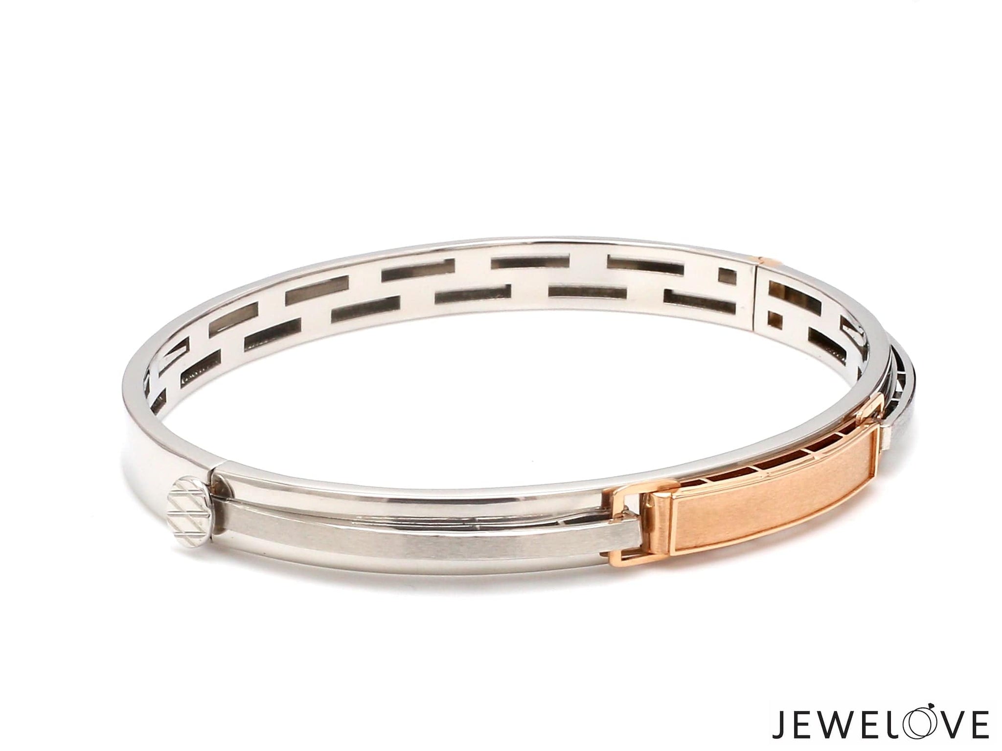 Jewelove™ Bangles & Bracelets Men of Platinum | Rose Gold Hi-Polish ...