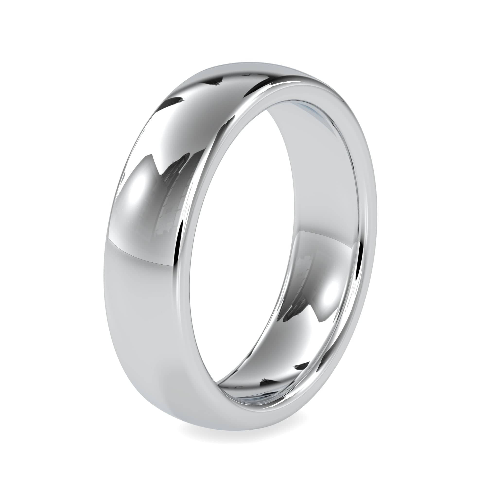 Jewelove™ Rings Men's Band only Plain Platinum Hi-Polish Ring for Men ...
