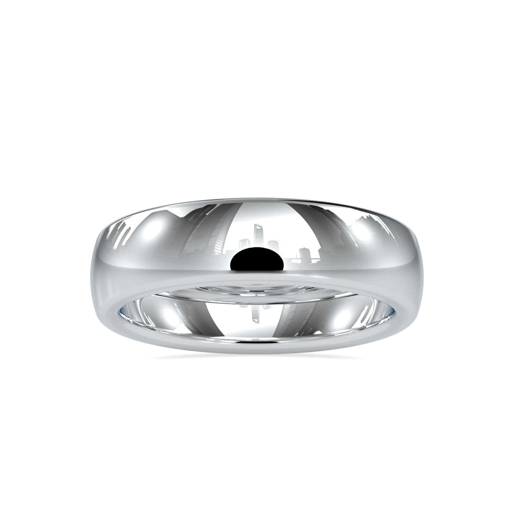 Plain Platinum Hi-Polish Ring for Men JL PT 0022