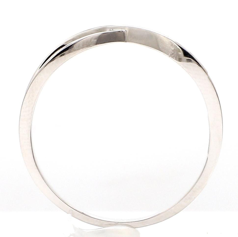 Circle View of Plain Platinum Infinity Ring JL PT 911