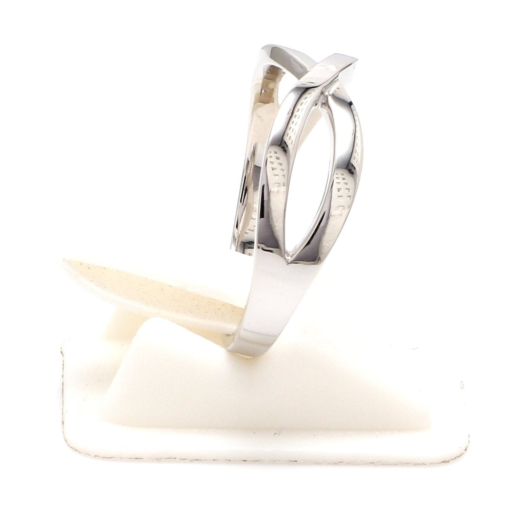 Side View of Plain Platinum Infinity Ring JL PT 911