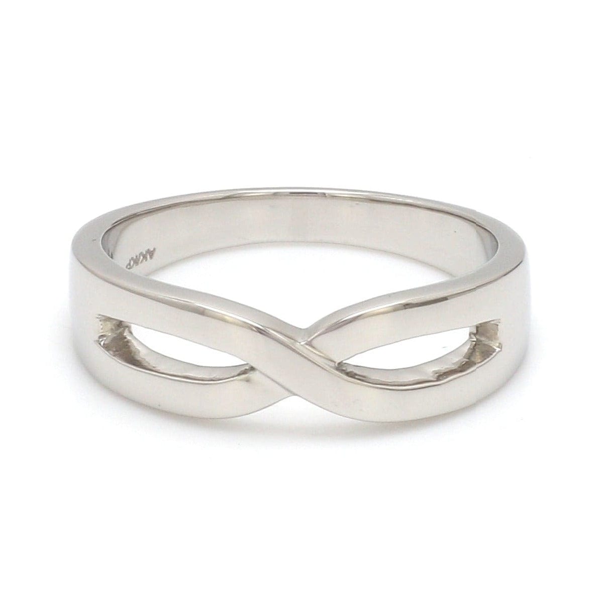 Jewelove™ Rings Men's Band only Plain Platinum Infinity Ring JL PT 911