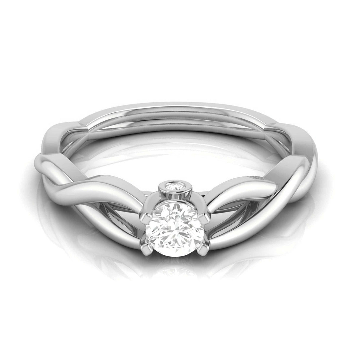 Platinum Diamond 25-Pointer Engagement Ring for Women JL PT R-63