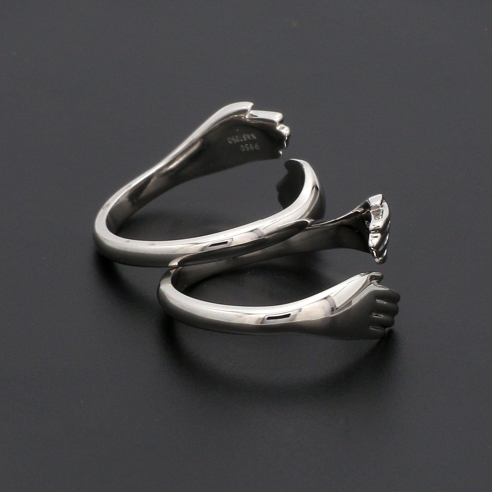 Jewelove™ Rings Platinum Hug Unisex Ring JL PT 938