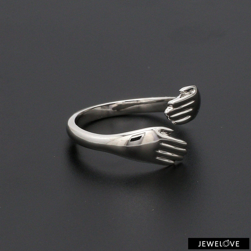 Jewelove™ Rings Platinum Hug Unisex Ring JL PT 938