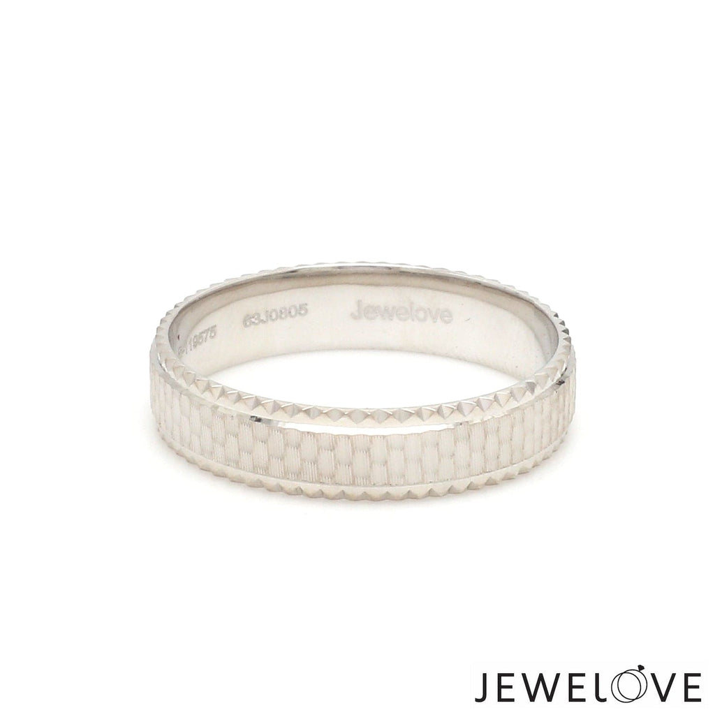 Textured Unique Platinum Love Bands for Couples JL PT 1306