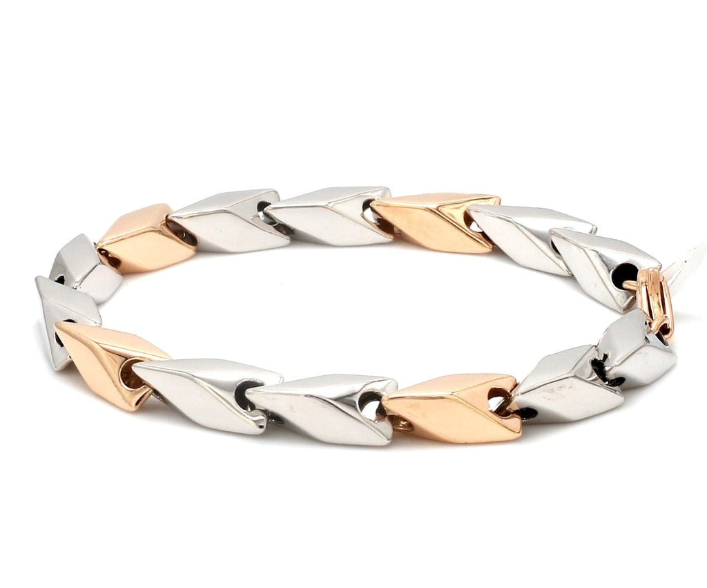 Platinum & Rose Gold Bracelet for Men JL PTB 1077