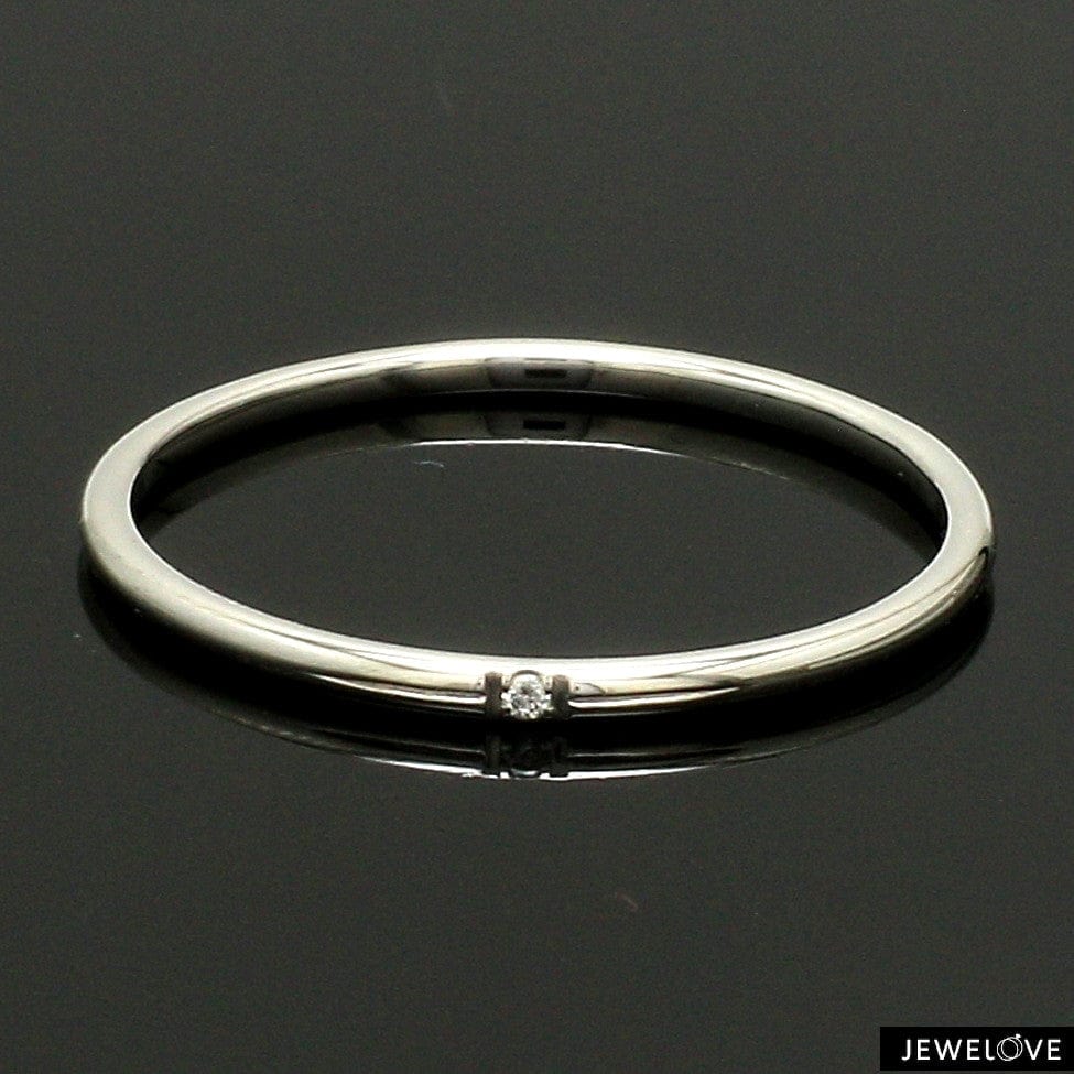 Single Diamond Platinum Ring for Women JL PT 0642 – Jewelove™