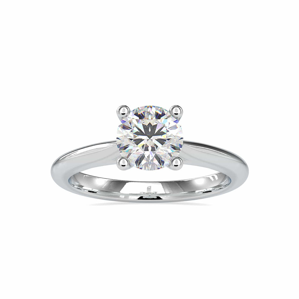30-Pointer Solitaire Platinum Diamond Engagement Ring JL PT 0095-A ...