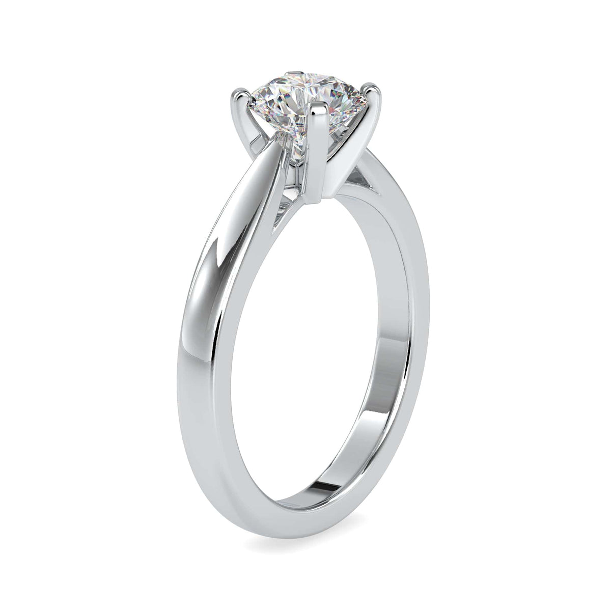 30-Pointer Solitaire Platinum Engagement Ring JL PT 0056-A