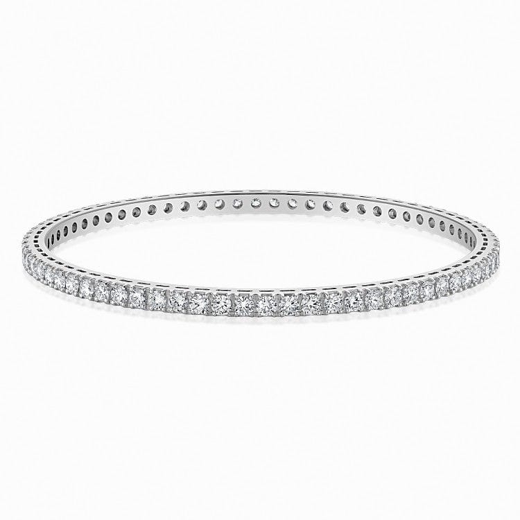 Platinum Solitaire Bangles - 7 Pointer Single Line Diamond Bangle In ...