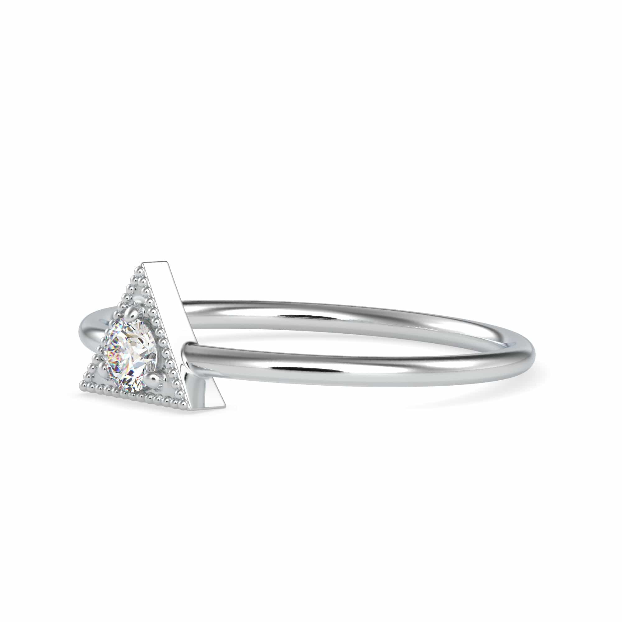 15 Pointer Diamond Platinum Engagement Ring JL PT 0698