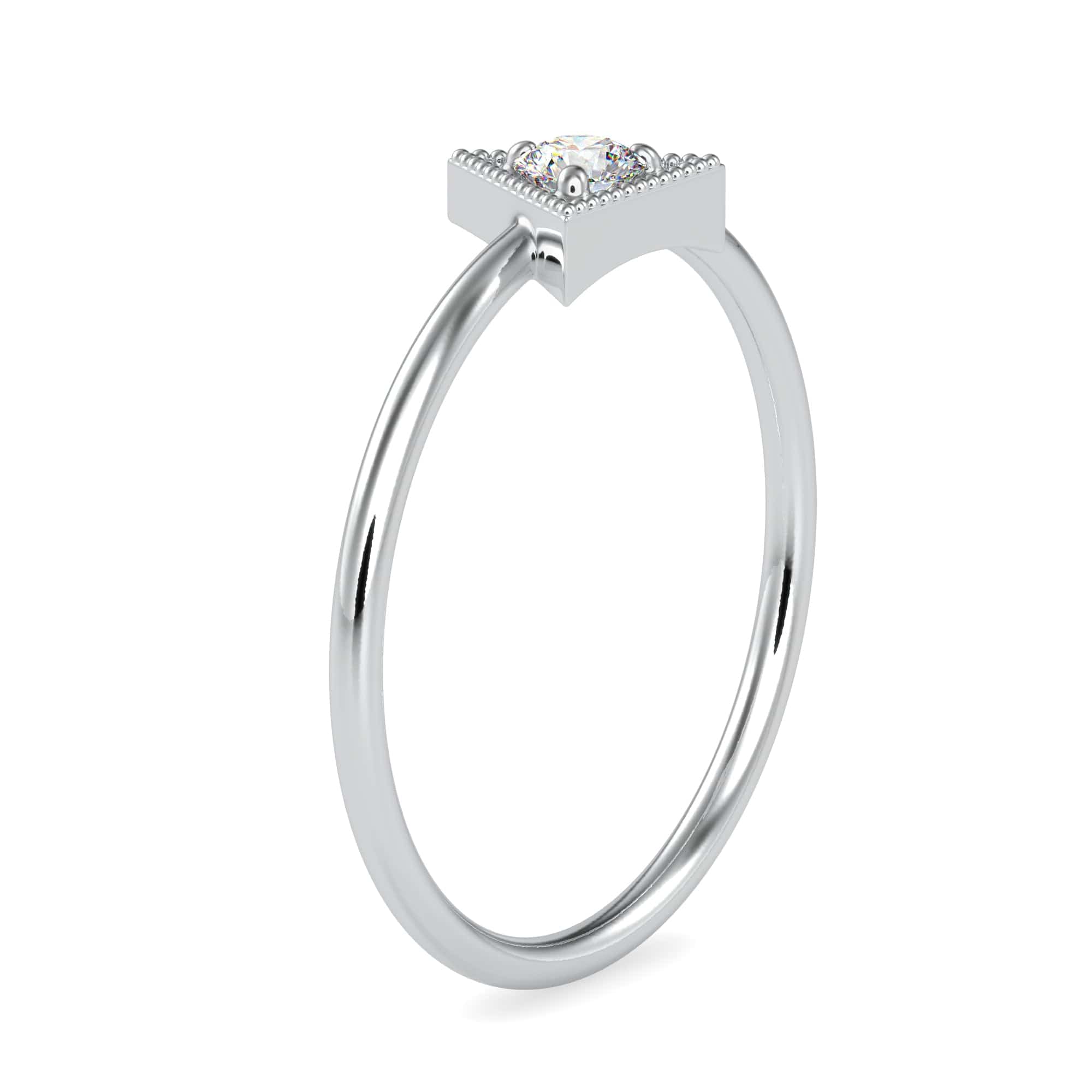 15 Pointer Diamond Platinum Engagement Ring JL PT 0698