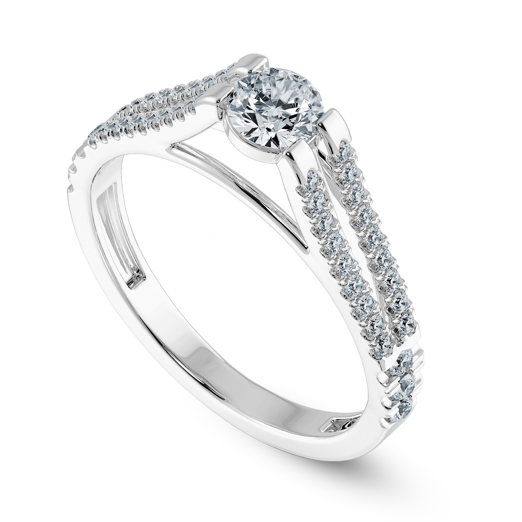 20 Pointer Diamond Split Shank Platinum Ring JL PT 1177-A – Jewelove™