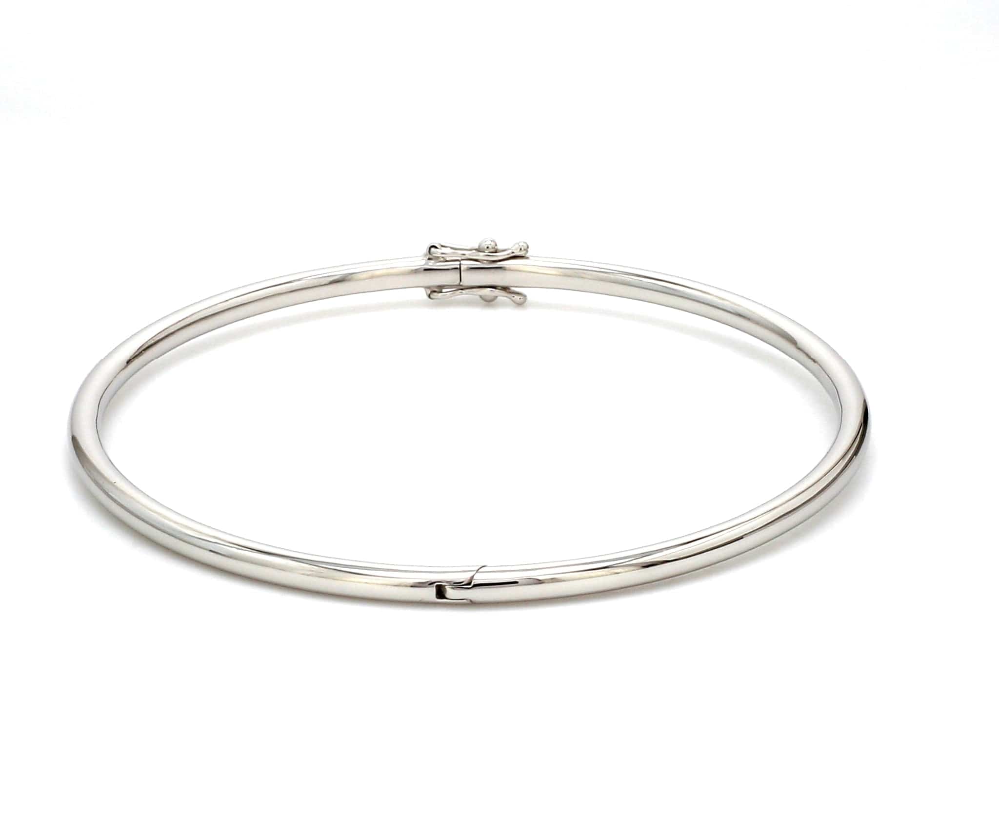 Jewelove™ Bangles & Bracelets 3mm Openable Platinum Bangle for Women JL ...
